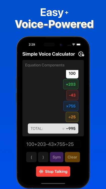 Simple Voice Calculator by Ravi Heyne Simple Voice Calculator by Ravi Heyne