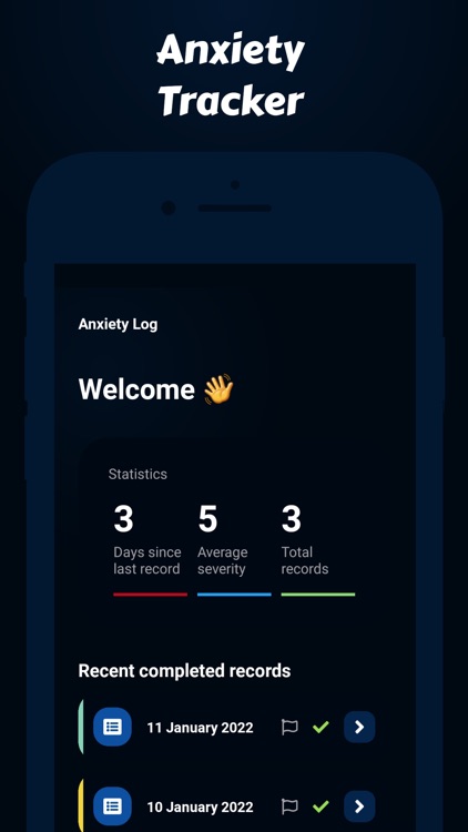 Anxiety Tracking Log by Fitric