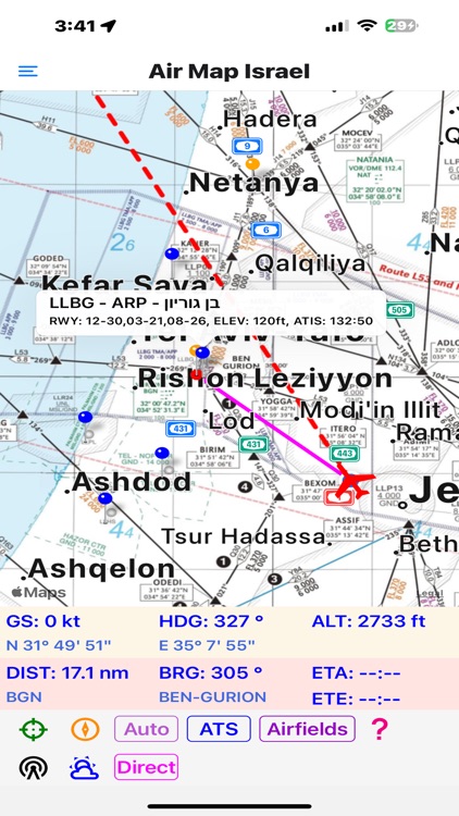 Air Map Israel by Ofer Raanan