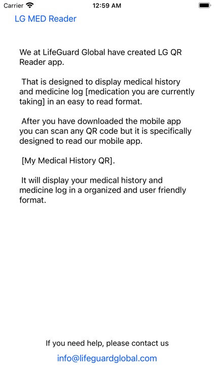 LG QR MED Reader by LifeGuard Global Inc.