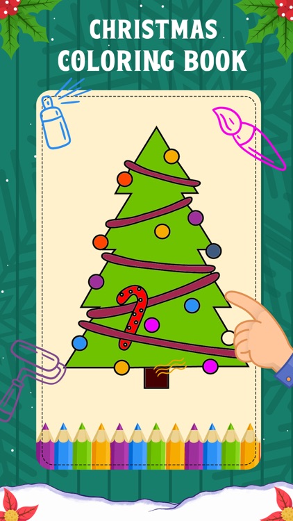 Christmas Coloring Book Page by Rebecca Sudhakar
