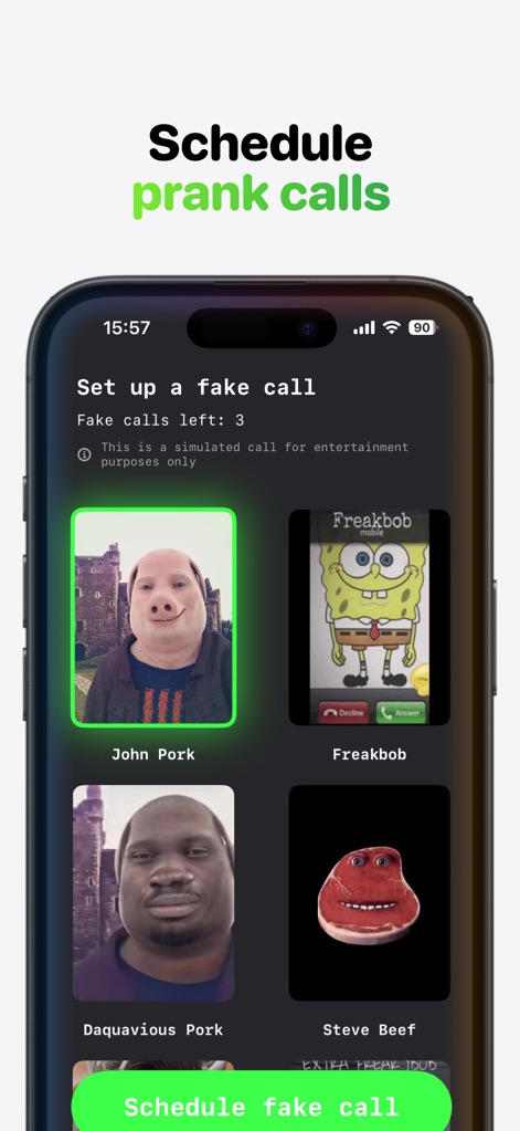 Incoming Call: John Pork Prank - Entertainment App | MWM