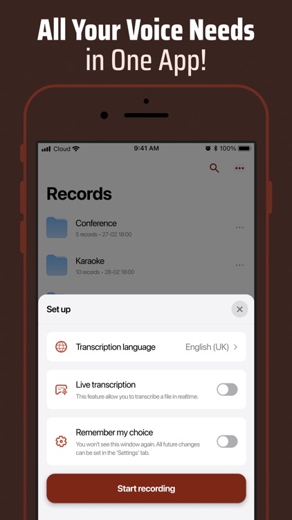 Voice Memo & Transcribe by Cube Apps Limited