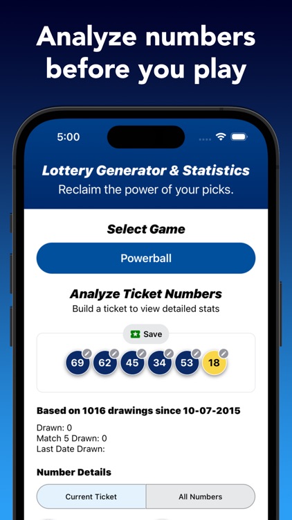 Lottery Generator & Statistics by Zander Waldman
