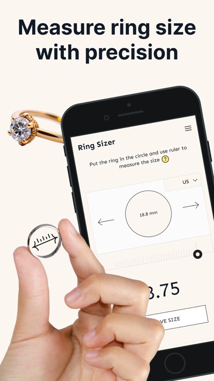 Mobile ring sizer store