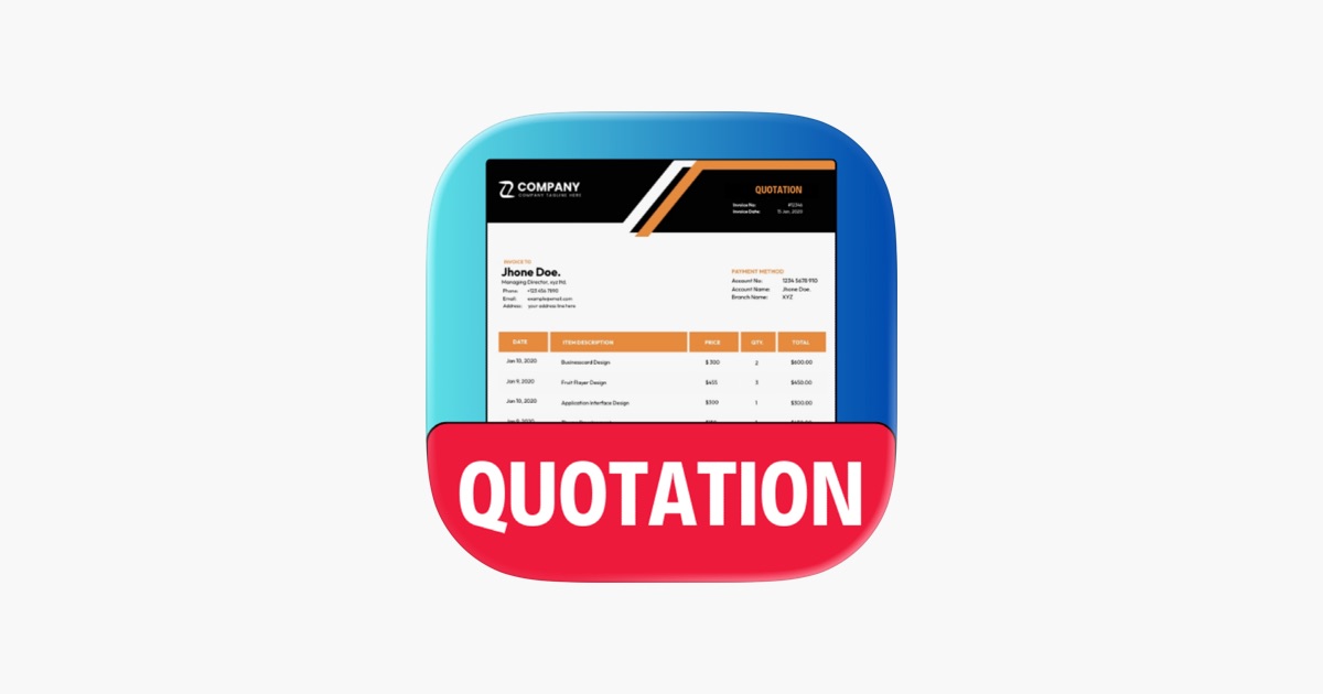 ‎Quotation Maker App: Invoicing App - App Store