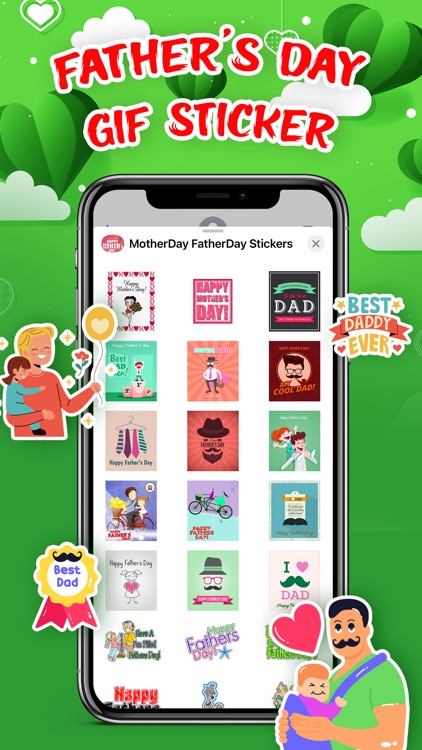 Mother's & Father Day Stickers by Kruti Viradiya