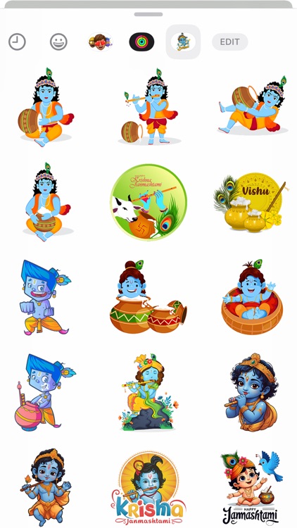 Little Lord Krishna Stickers by Savita Yadav