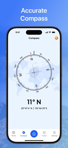 「Travel Camera Compass GPS Map」 - iPhoneアプリ | APPLION