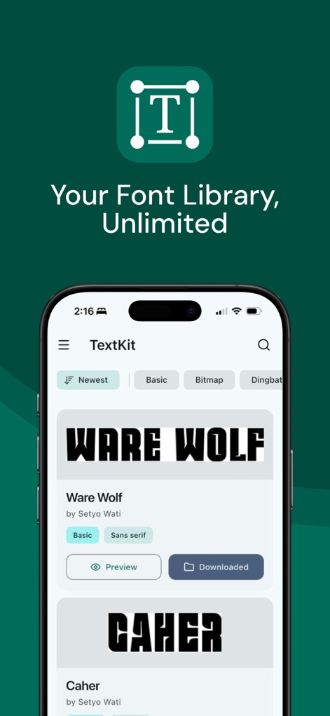 TextKit: Fonts & Status Editor - Graphics & Design App | MWM