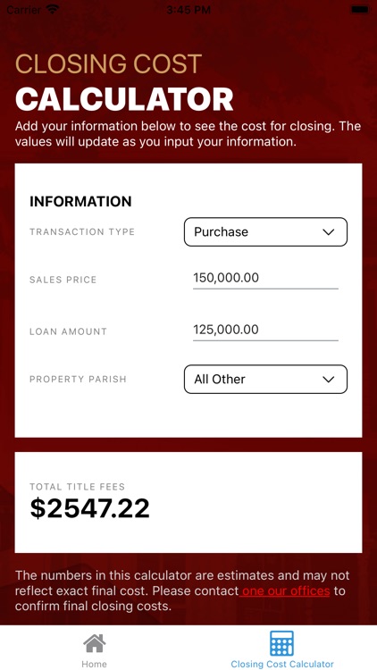 Commerce Title Cost Calculator by Commerce Title