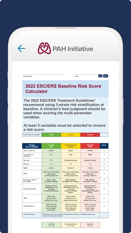PAH Risk Score Calculators by United Therapeutics Corporation, Inc.