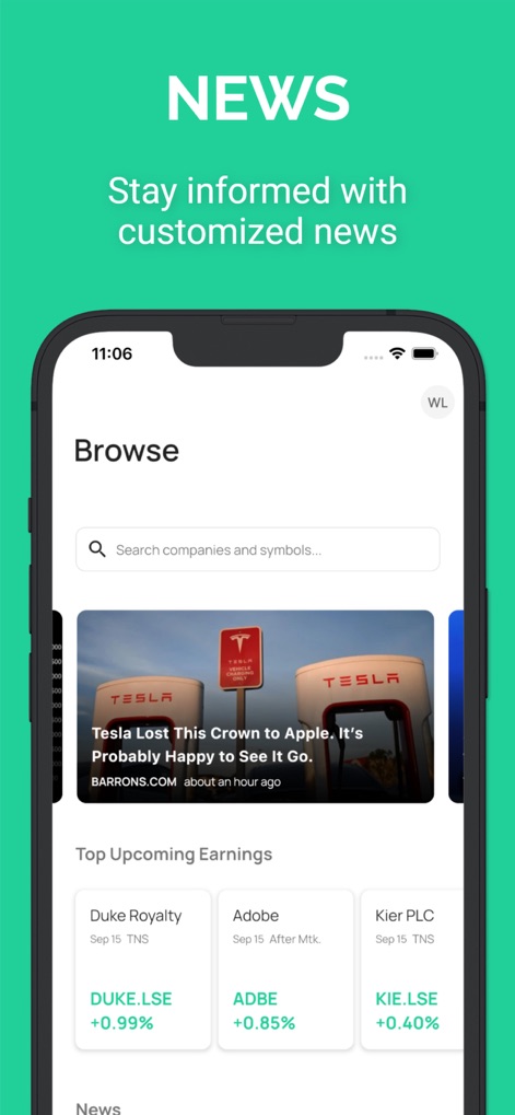 Stock Events Portfolio Tracker - Finance App | MWM