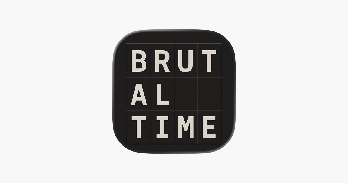 ‎Brutal Time: Typographic Clockアプリ - App Store
