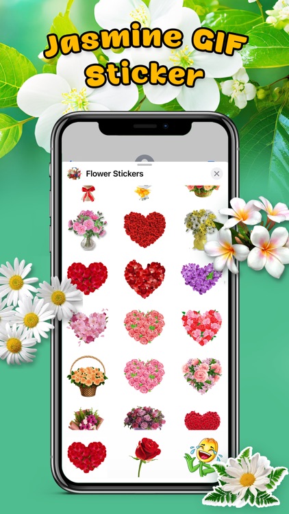 Animated Rose Flower Stickers by Kruti Viradiya