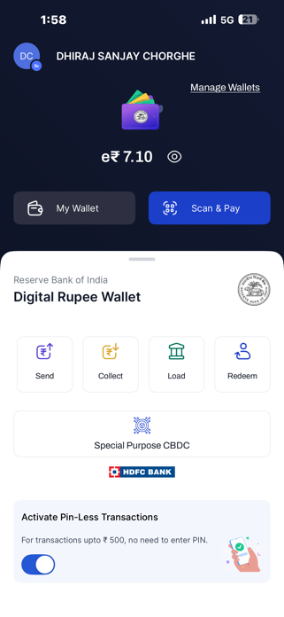 HDFC Bank Digital Rupee for iPhone - Free App Download
