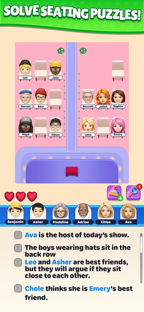 Find Your Seat: Logic Puzzle - Games App | MWM