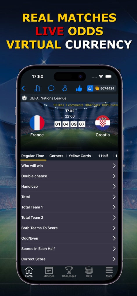 Bet Up - Sports Betting Game - Sports App | MWM