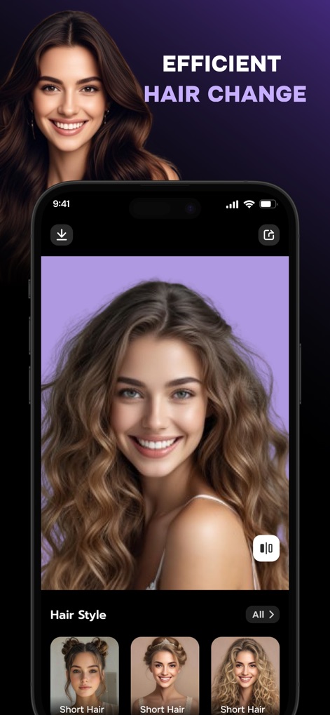 Try Hairstyle: Haircut Try On - Graphics & Design App | MWM