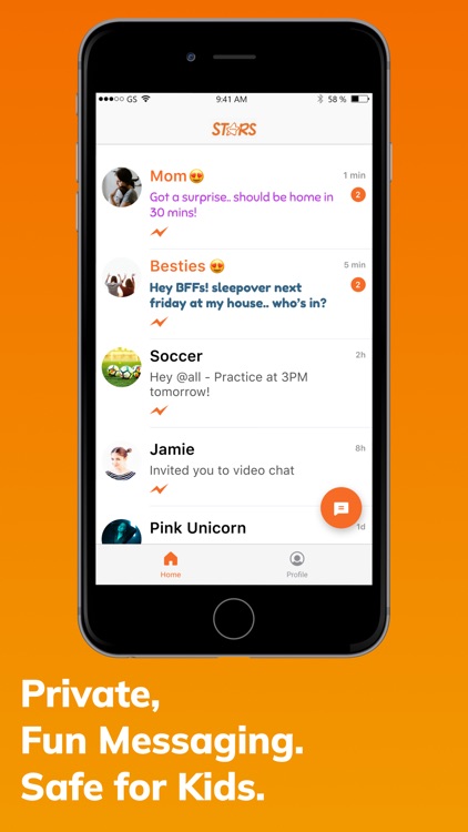Stars Messenger Kids Safe Chat by vClik Inc.