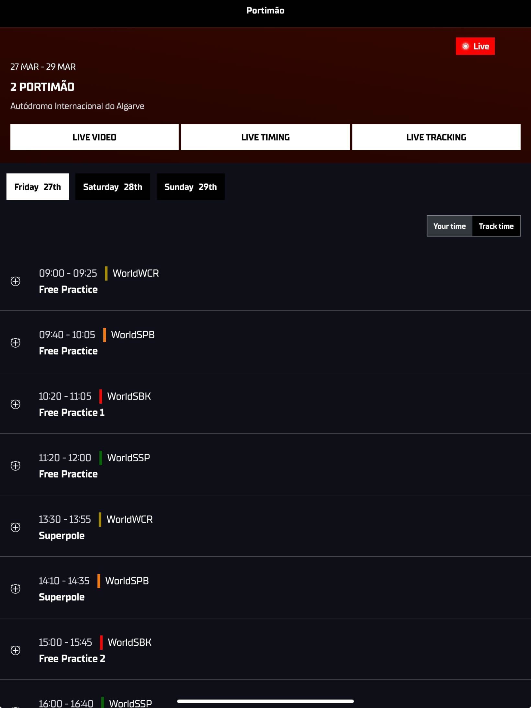 WorldSBK Official App – Live Timing & News