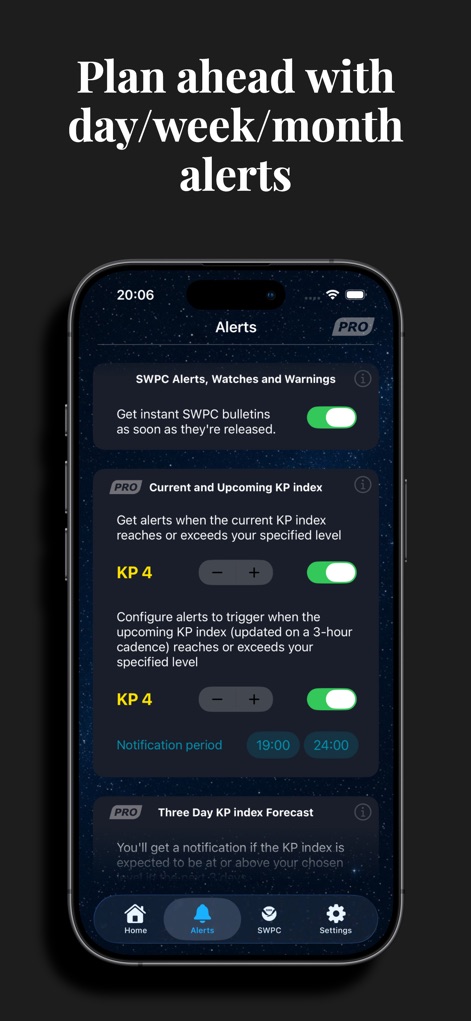 KP Index Aurora Forecast - Weather App | MWM