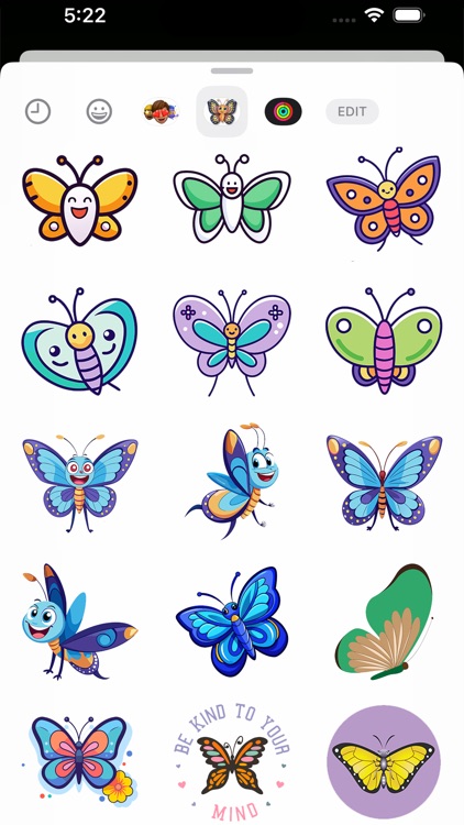 Butterfly Stickers Set by Sumit