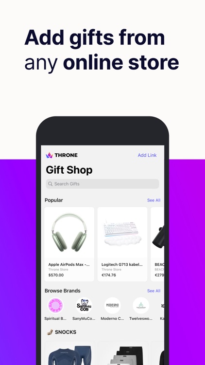 Throne: Wishlist for Creators by Global Gifting Technologies Inc.