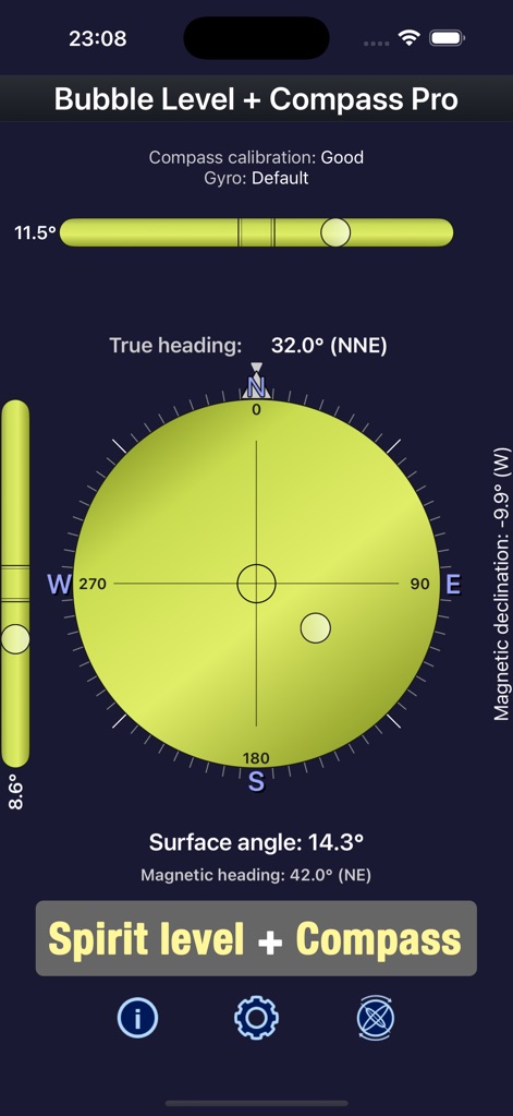 Bubble Level + Compass Pro - Utilities App | MWM