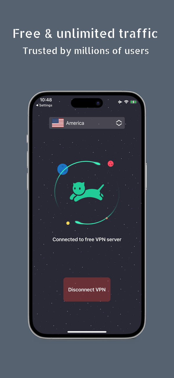 VPN cat: Fast Secure Unlimited - VPN Cat，全球最快VPN服务，一键连接，安全私密，极速