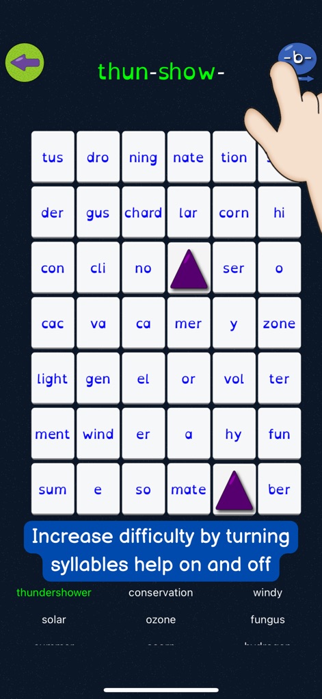 Syllable Word Search - School - Education App | MWM