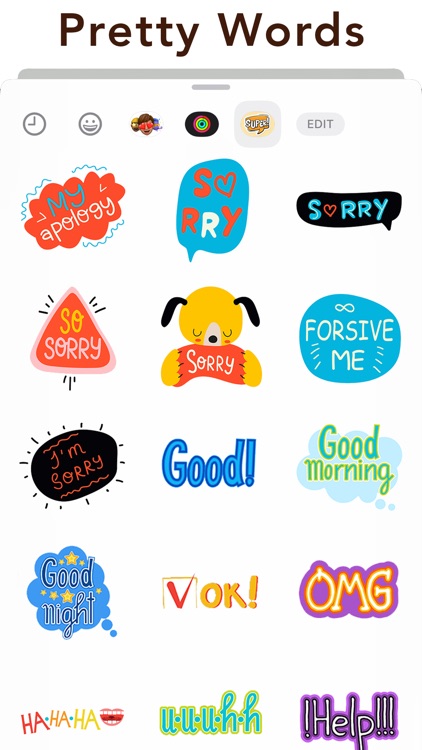 Pretty Words Text Stickers by Sumit