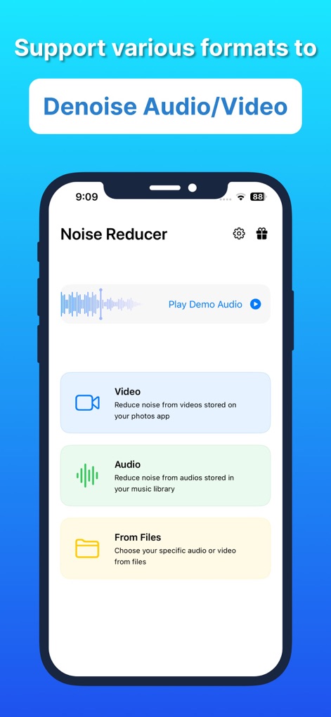 Audio Video Noise Reducer AI - Utilities App | MWM