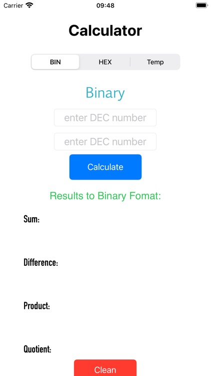 Binary Calculator - DEC to BIN by Tru Thanh Le