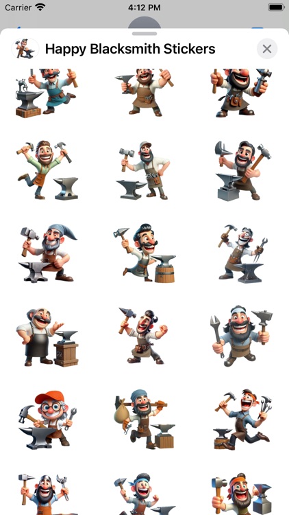Happy Blacksmith Stickers by Paul Scott