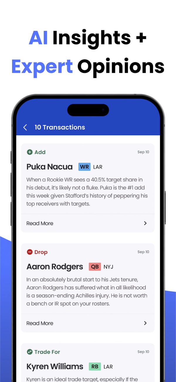WalterPicks – Fantasy Football - WalterPicks 应用由 AI 机器学习算法“Walt