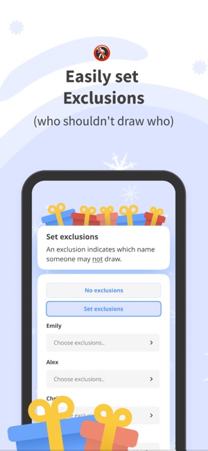 drawnames Secret Santa app on the App Store