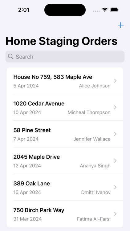 Home Staging Orders List by Gull Pari