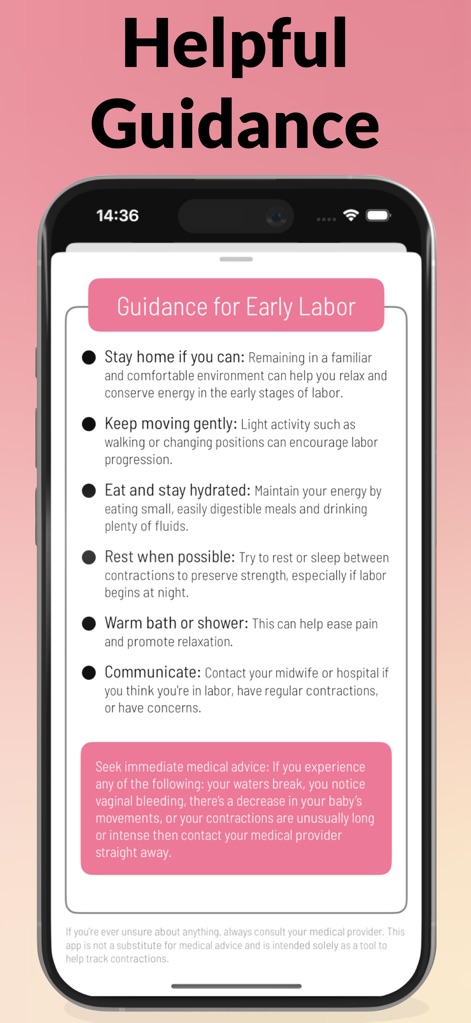 Contraction Tracker Timer + - Medical App | MWM