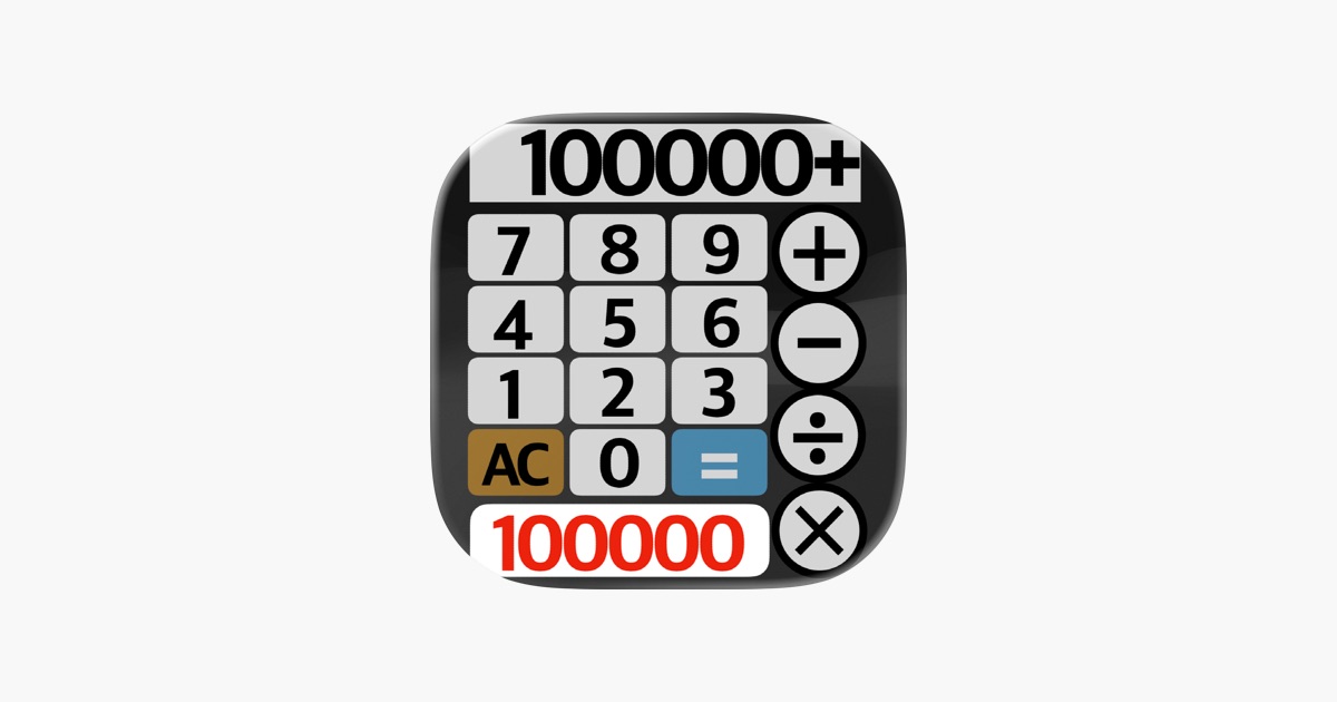 ‎Calculator with 100000 button App - App Store