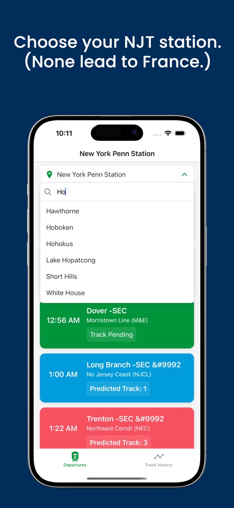 NJT Departures: Predict Tracks - Travel App | MWM