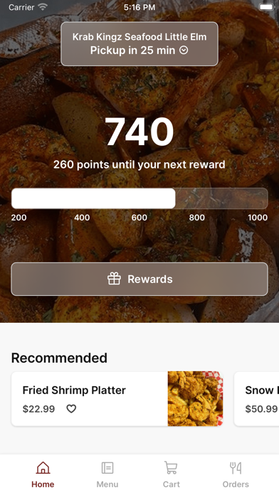 Krab Kingz Seafood Little Elm for iPhone - Free App Download