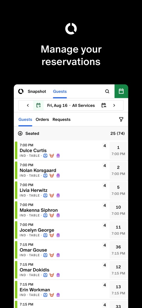 Tock Dashboard - Business App | MWM