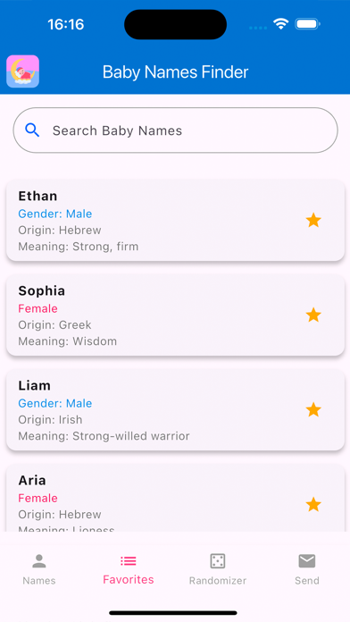 Baby Names Finder for iPhone - Free App Download