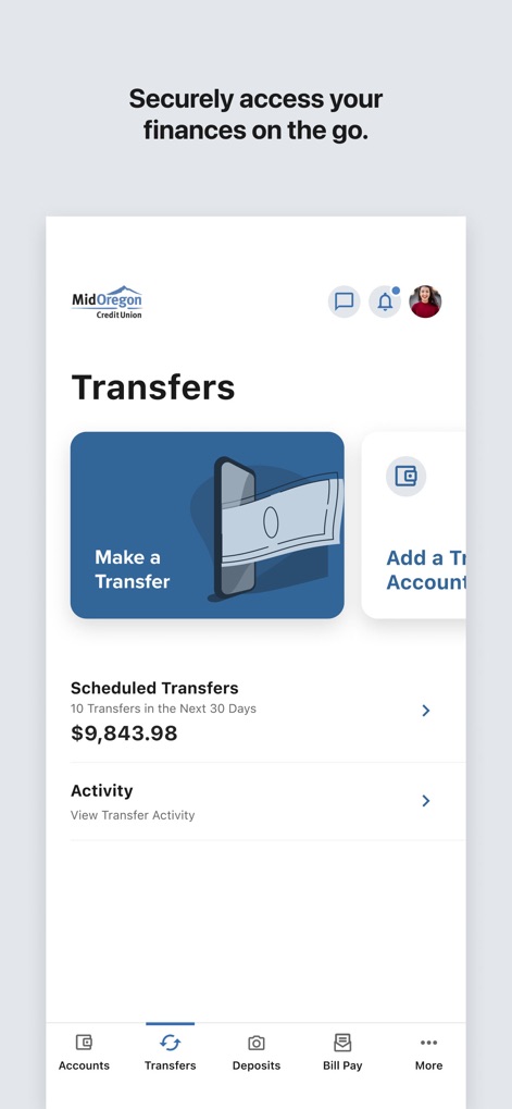 Mid Oregon Credit Union - Finance App | MWM