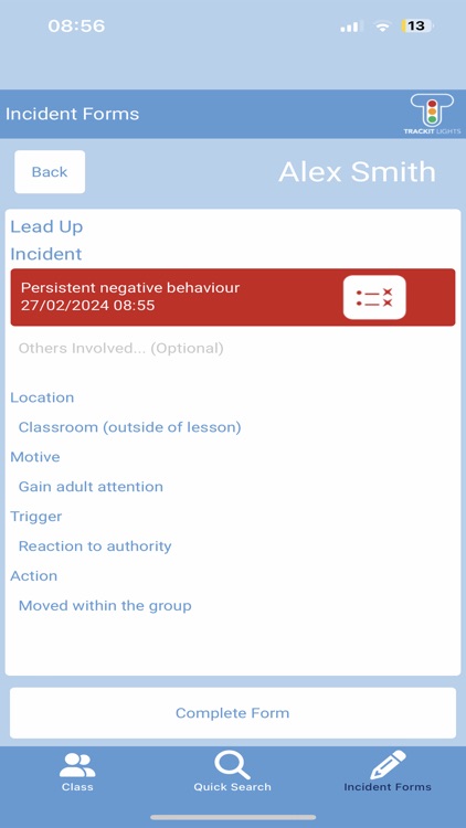 Trackit Lights Teacher App by Gavin Lanata