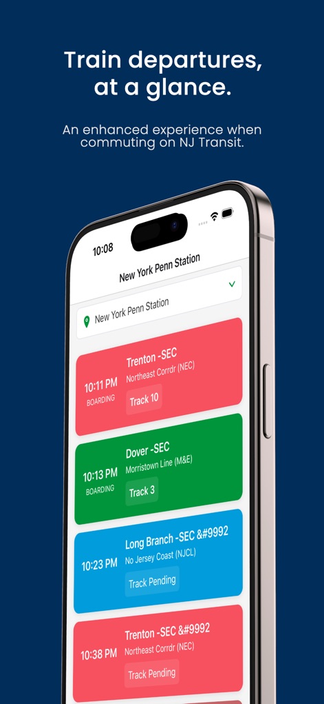 NJT Departures: Predict Tracks - Travel App | MWM