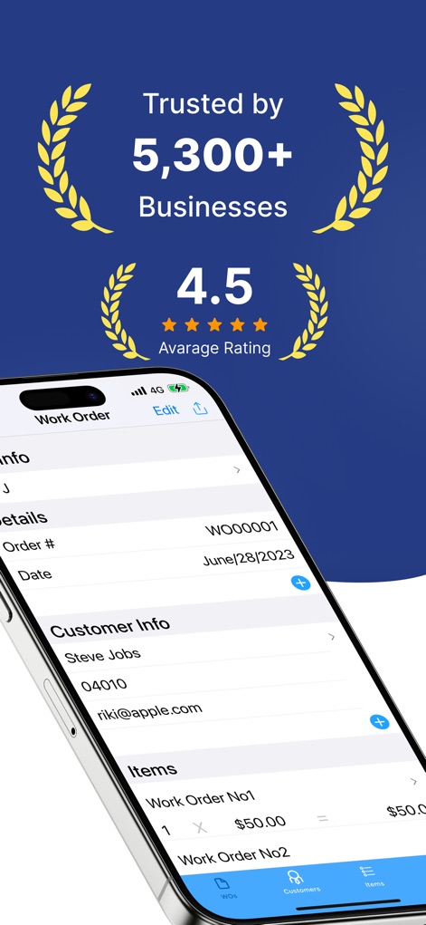 Work Order Maker - WOs Tracker - Business App | MWM