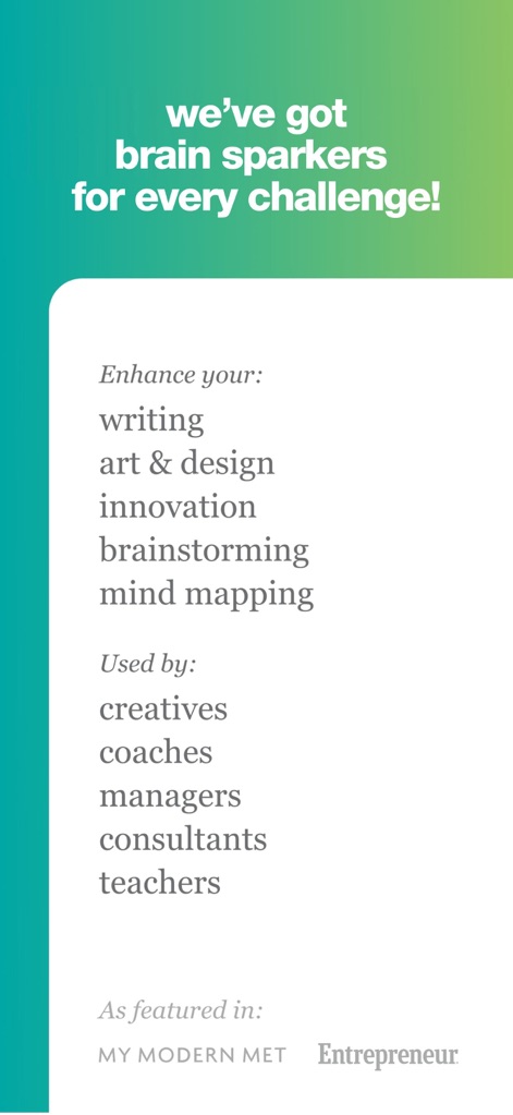 Brainsparker Creativity Coach - Education App | MWM
