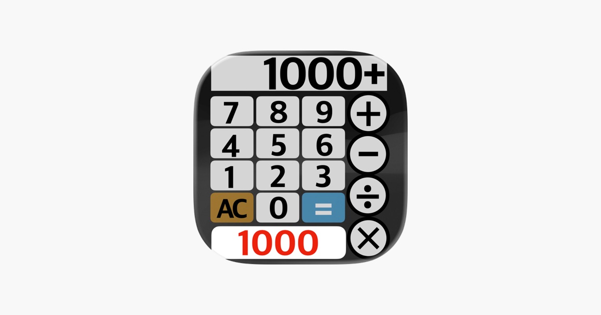 ‎Calculator with 1000 button App - App Store
